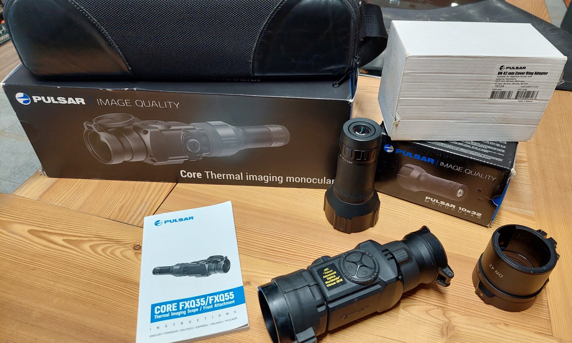 VISORE TERMICO PULSAR CORE FXQ55 OCULARE 10X32 E ADATTATORE PER OTTICA